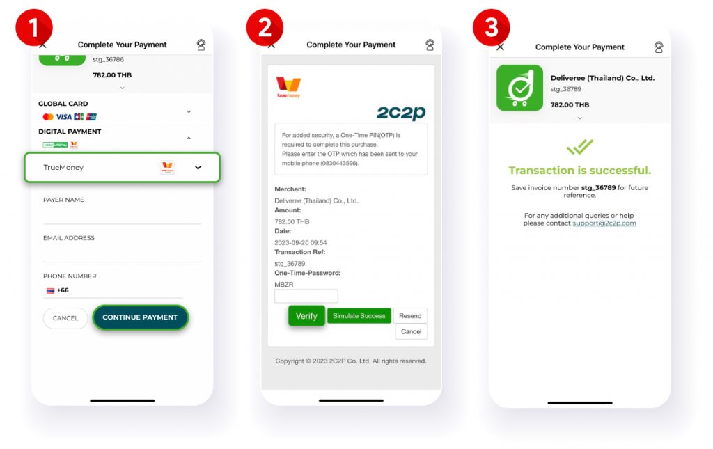 Booking Payment via Online Payment